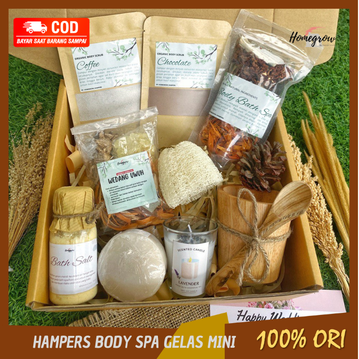 Hampers body kit SPA gelas Ekstra Hampers lulur mandi Wedding gift box ...