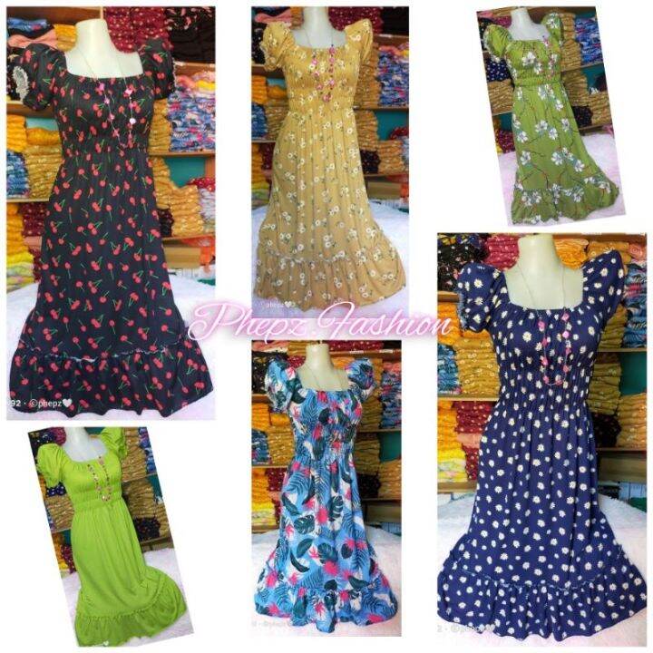 Tambor MAXI PUFF DRESS LONG / GOOD QUALITY / PAMBUNTIS/ PANG SIMBA ...