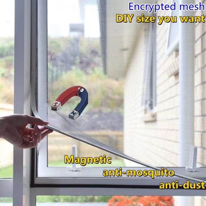 DIY Magnetic Mosquito Net Mosquito Net Anti Dengue Fever Washable Gray ...