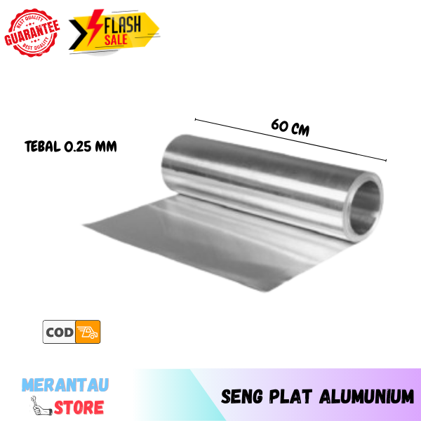 Seng Plat Alumunium Per Meter Tebal 0,25 mm Pelapis Pintu Gerobak Pelat ...
