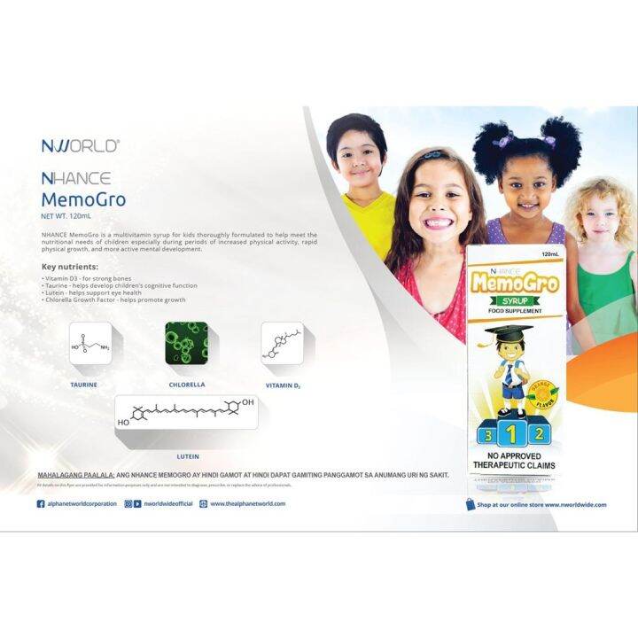NHANCE MEMOGRO MEMORY ENHANCER AND GROWTH BOOSTER 120ML | Lazada PH