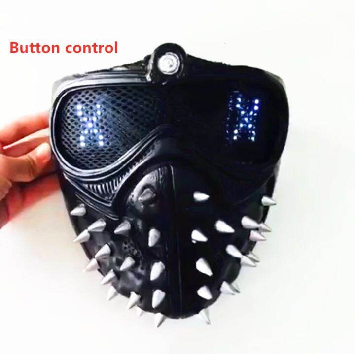 Game Watch Dogs 2 Marcus Wrench Led Mask Cosplay Pvc Remote Controlbattery Box With Light Up 25 ...