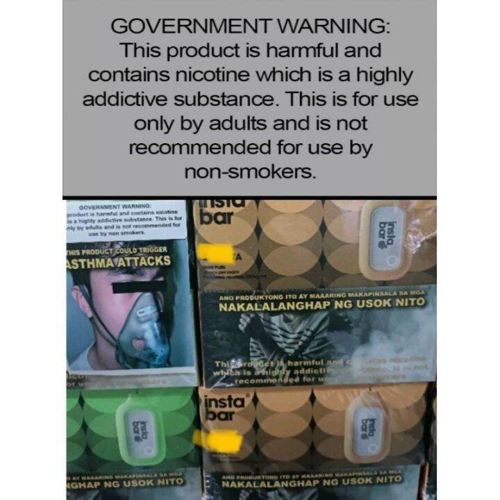 INSTA BAR - instabar 5000 PUFFS RECHARGEABLE DISPO POD - LEGIT | Lazada PH