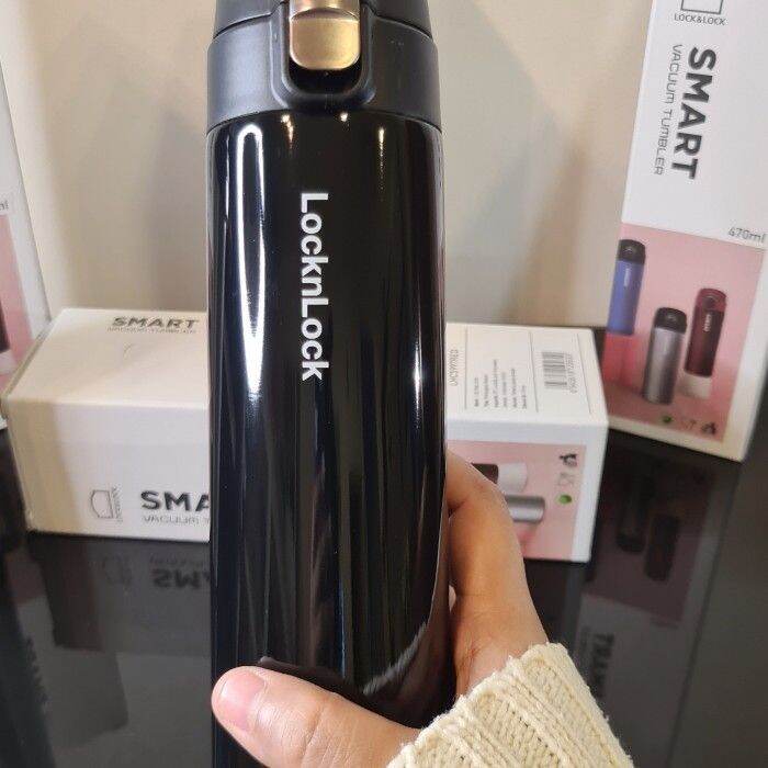 SMART VACUUM TUMBLER LOCK N LOCK 470 ML100% ORIGINAL - black 470ml(B0F4) termos air terbaru 2021 ...