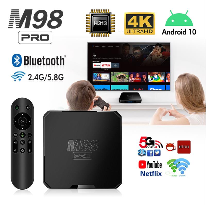 Intelper MXQ Pro M98 PRO Smart TV Box Support 2.4G / 5G Dual WiFi Bluetooth 5.0 Android 10 Ultra ...