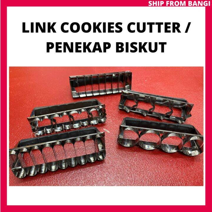 Cookies Cutter Link Acuan Biskut Kembar Steel Cookies Almond Penerap ...