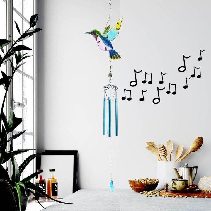 ZXCVX ระฆังของขวัญเทศกาลหลอดโลหะบนระเบียงสภาพอากาศใบพัดแขวนระฆังระเบียง ...