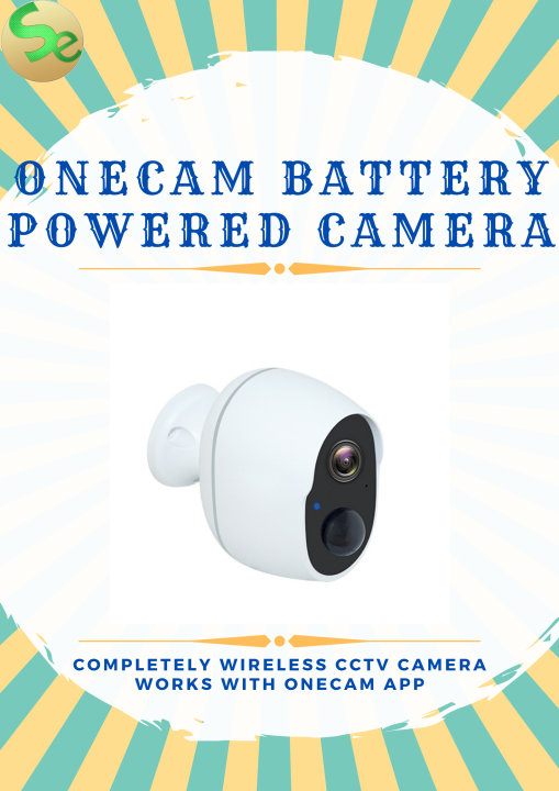 Onecam Rechargeable Battery Powered CCTV 1080P 2MP Wireless IP Camera ...