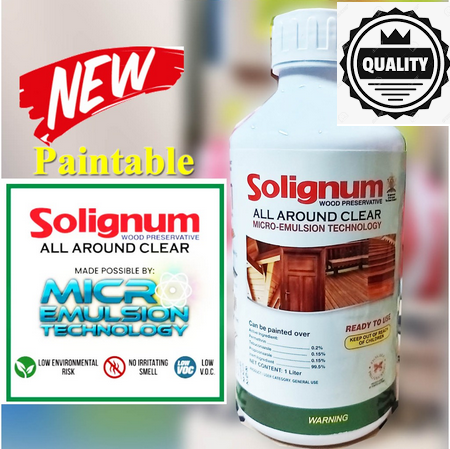 Solignum All Around Clear Paintable 1L or 4L Wood Preservatives Anti ...