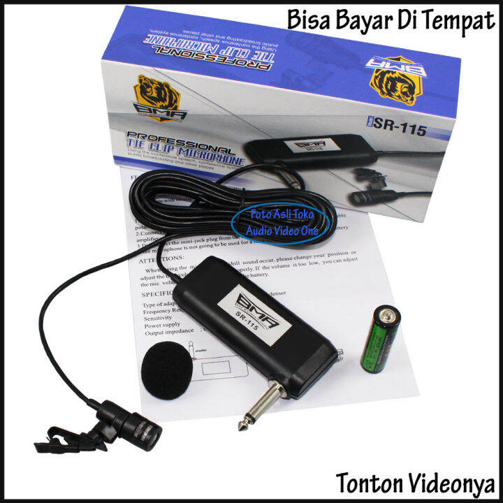 Mic Jepit BMA SR-115 Microphone Clip On Mikrofon Kancing Baju Original ...