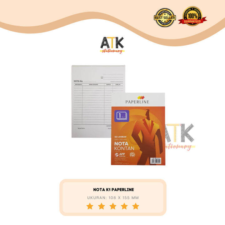Buku Nota Kontan K1 Kecil 1 Rangkap Paperline atk | Lazada Indonesia