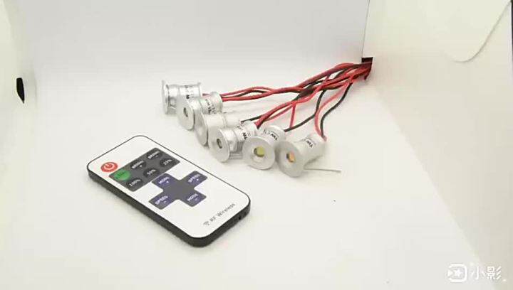 RGB Dimmable 1W DC 12V IP65 Mini LED Bulb Spot Light Slim Driver Remote ...
