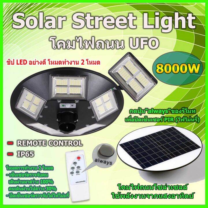 ไฟถนน Solar Street Light UFO 900W 1200W 8000W 22000W โคมไฟ หลายทิศทาง โคมไฟถนน ไฟถนน ไฟโซล่า ...