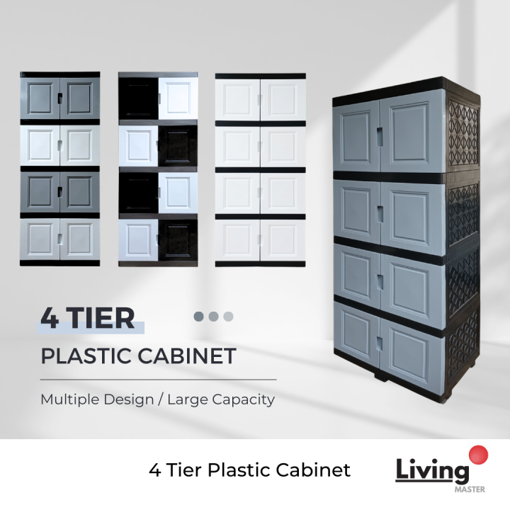 3 Tier Plastic Drawer Cabinet Storage Storage Multipurpose 3 Tier ...