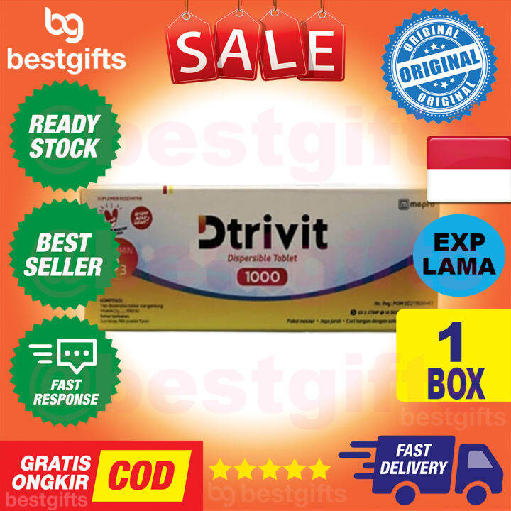 DTRIVIT D3 1000IU VITAMIN D3 1000 IU MENINGKATKAN FUNGSI IMUN 1 BOX ISI ...