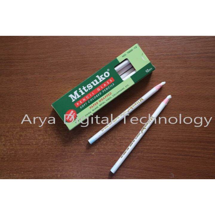 Pencil Glass Mitsuko Pensil Kaca Dermatograph Penanda Warna Putih Ori ...