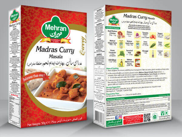 Mehran Madras Curry Masala 50g Pack | Lazada