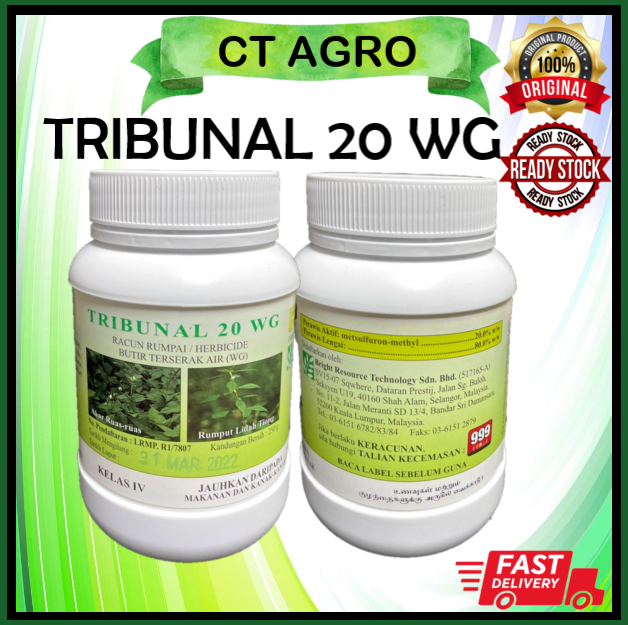 TRIBUNAL 20WG 250g Ready Stock Racun Rumpai Herbicide Metsulfuron ...