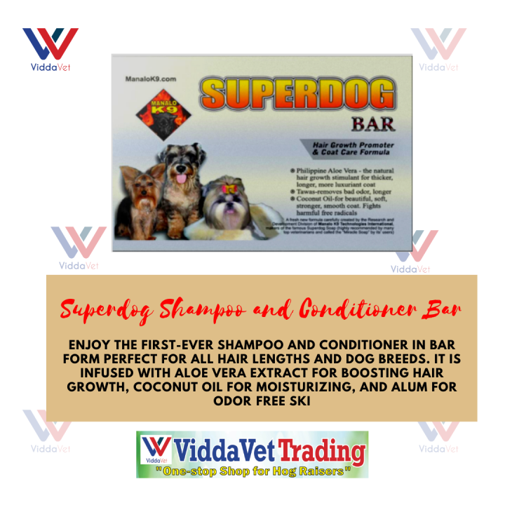 150g [MANALO K9] SHAMPOO & CONDITIONER BAR - infused with Aloe Vera ...