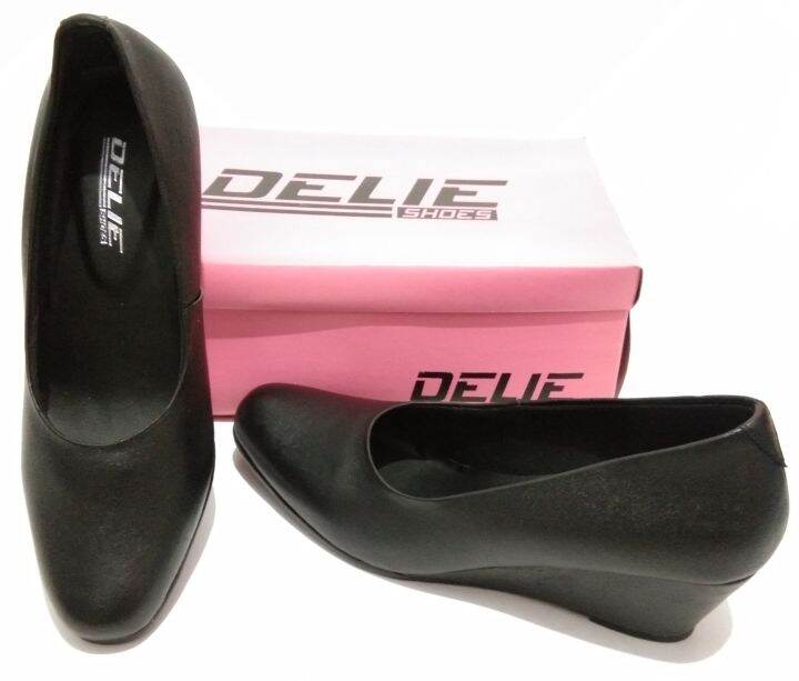 sepatu persit bhayangkari kulit hitam sepatu kerja wanita kulit ...