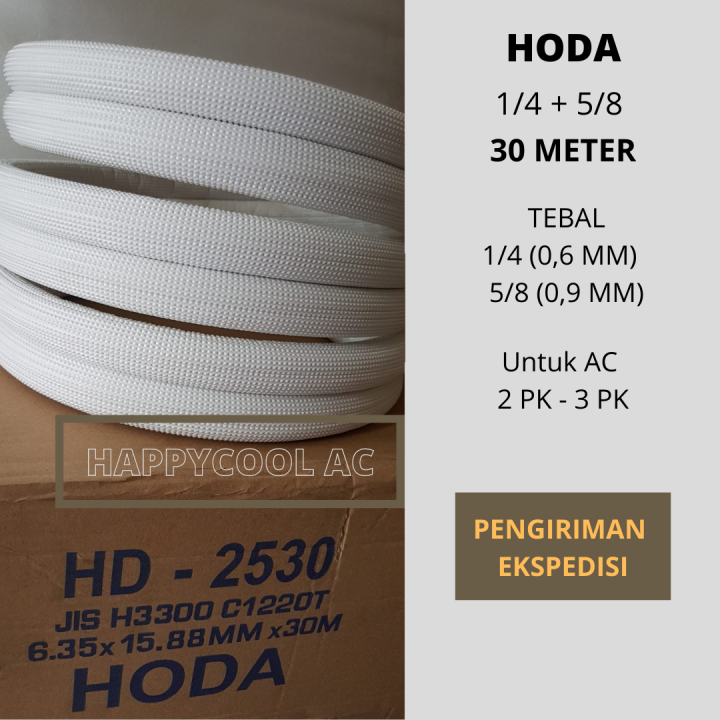 Pipa AC Merk HODA 2 PK - 3 PK HD 2530 Pipa AC 1/4 X 5/8 (30 Meter) | Lazada Indonesia