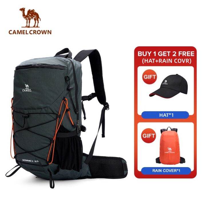 HOT★CAMEL CROWN กระเป๋าเป้สะพายหลัง ความจุขนาดใหญ่ 35 ลิตร อเนกประสงค์ กันกระเด็น สําหรับเดินป่า ...