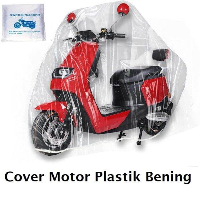 Cover Plastik PE Bening Transparan Pelindung Sepeda Motor Matic Plastik ...