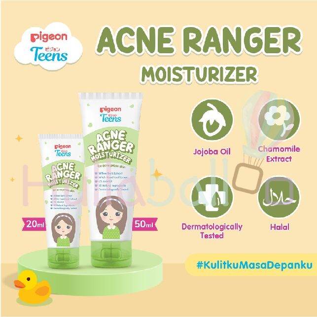 PIGEON TEENS ACNE RANGER MOISTURIZER / Pelembab Wajah 20ml - 50ml ...