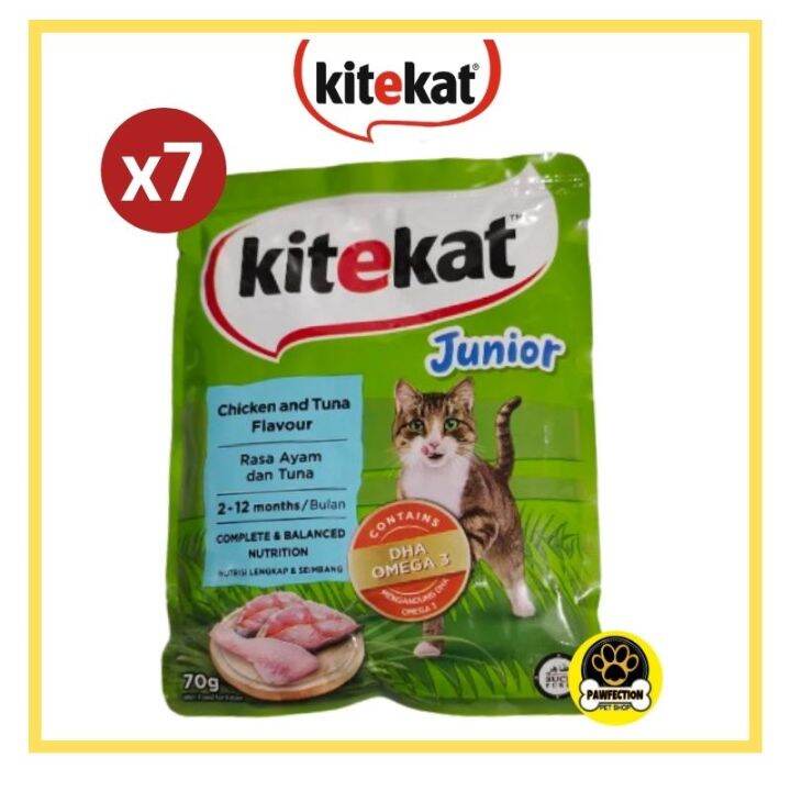 Kitekat JUNIOR 2-12 months wet cat food (Chicken and Tuna Flavor) 70g ...
