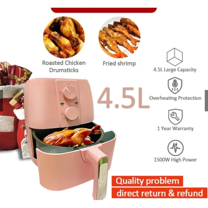 Air Fryer Oven 4 5l Electric Air Fryer Oil Freestick Pan Timer