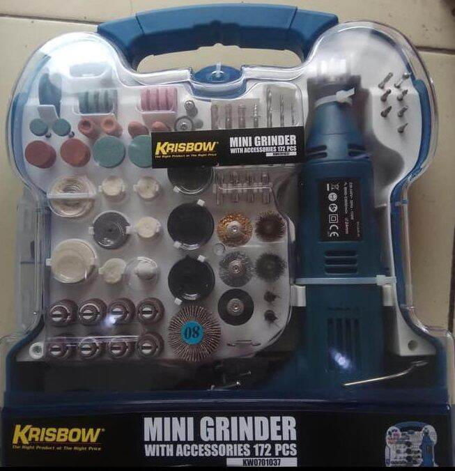 Krisbow Mini Grinder Set with Accessories 172pcs / Gerinda Tuner set | Lazada Indonesia