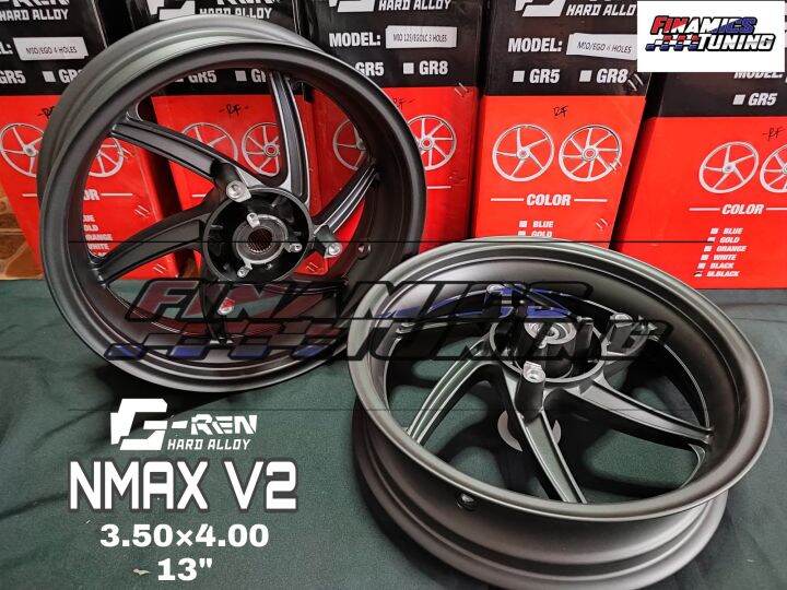 G-REN MAGS GR6 YAMAHA NMAX V2 3.50×4.00 13" MATTE BLACK | Lazada PH