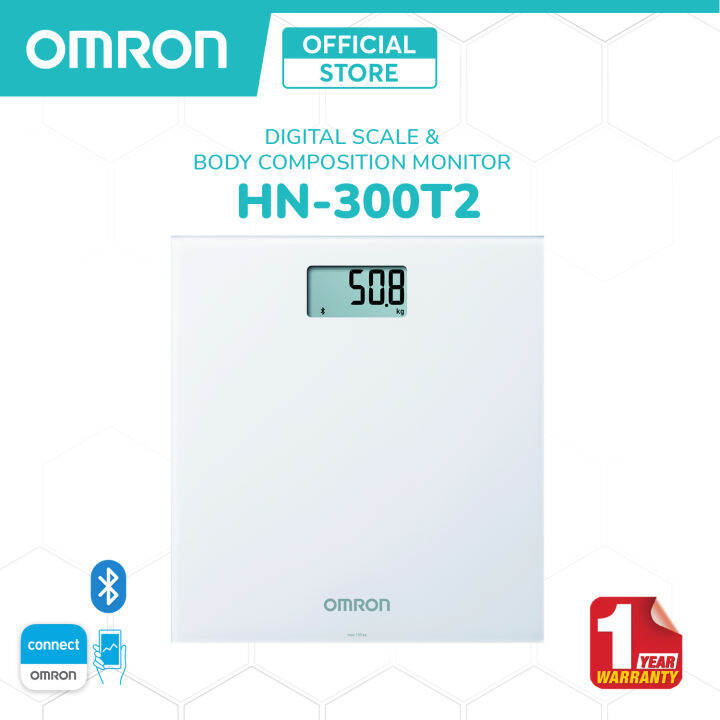 Omron HN-300T2 Digital Body Weighing Weight Scale with Bluetooth ...