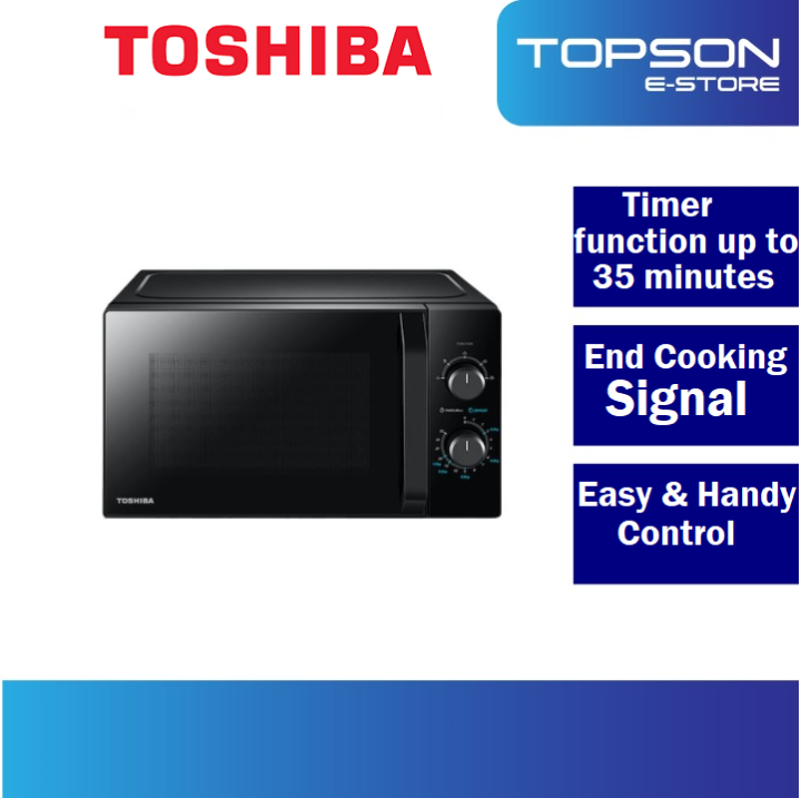 Toshiba 24L Solo Microwave oven (Mechanical Control) MW2-MM24PF (BK ...