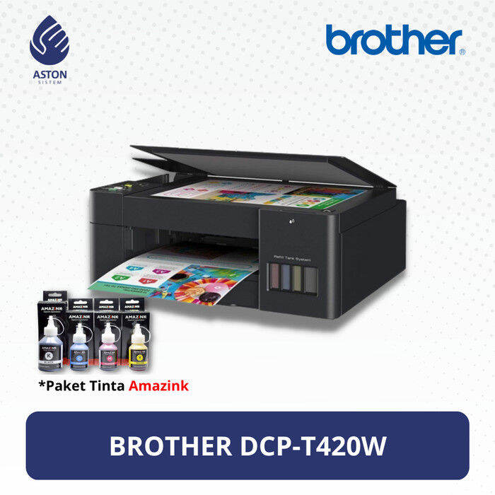 Printer Brother DCP-T420W WiFi (Print, Scan, Copy) - Tinta Amazink ...