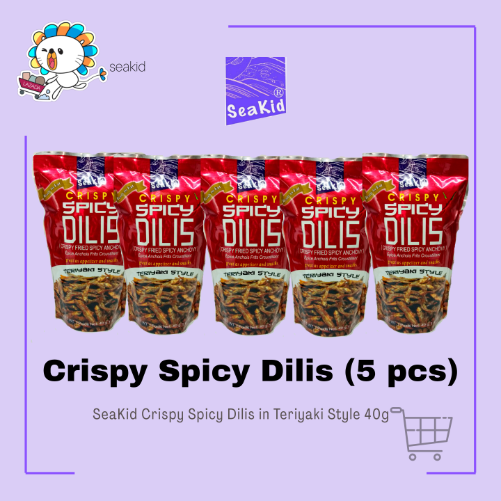 Seakid Crispy Dilis Spicy Pouch 40g (5pcs) | Lazada PH