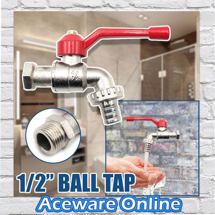 15MM 1/2" Heavy Duty Ball Tap for Washing Machine Tap Bathroom Tap ...