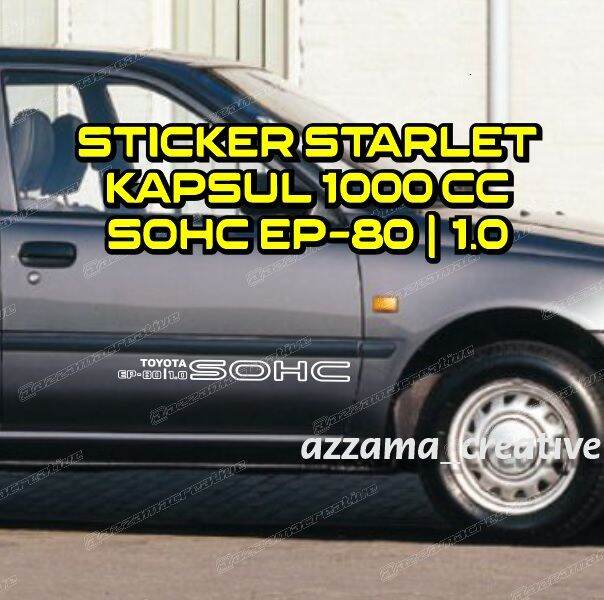Stiker SOHC EP Series For Toyota Starlet Kotak dan Kapsul | Lazada ...