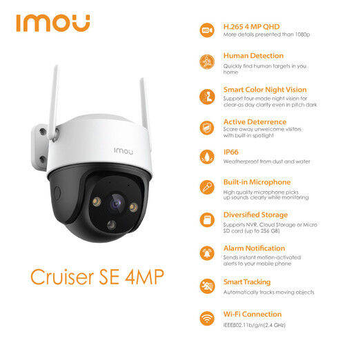 DAHUA IMOU CRUISER SE+ (2MP/4MP) OUTDOOR PTZ CCTV Wireless IP Camera ...