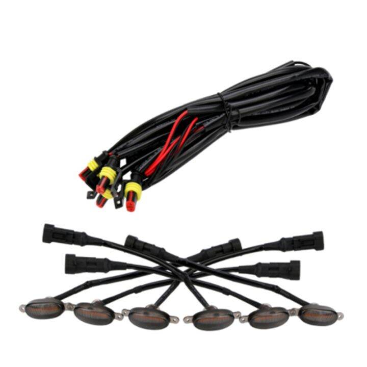 12V LED Car DRL Front Grille Lights Strobe Running Lamps Automobile for ...