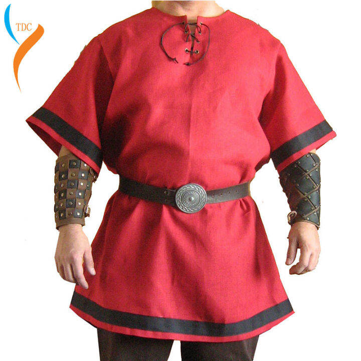 Warrior Coat Medieval Viking Red Renaissance Tunic Costume for Armor ...