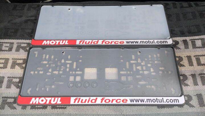 Universal Motul Fluid White Plate Cover Duraplate Holder Plate Number ...