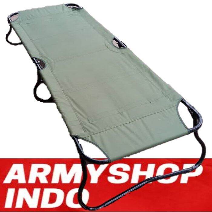 Velbed Besi Lipat warna Hijau TNI | Lazada Indonesia
