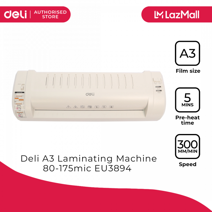 Deli Office- A3 Laminating Machine- laminator E3894 | Lazada PH