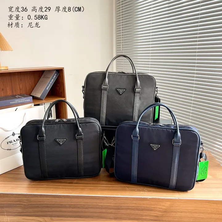Prada Saffiano Travel Briefcase Computer Case | Lazada PH