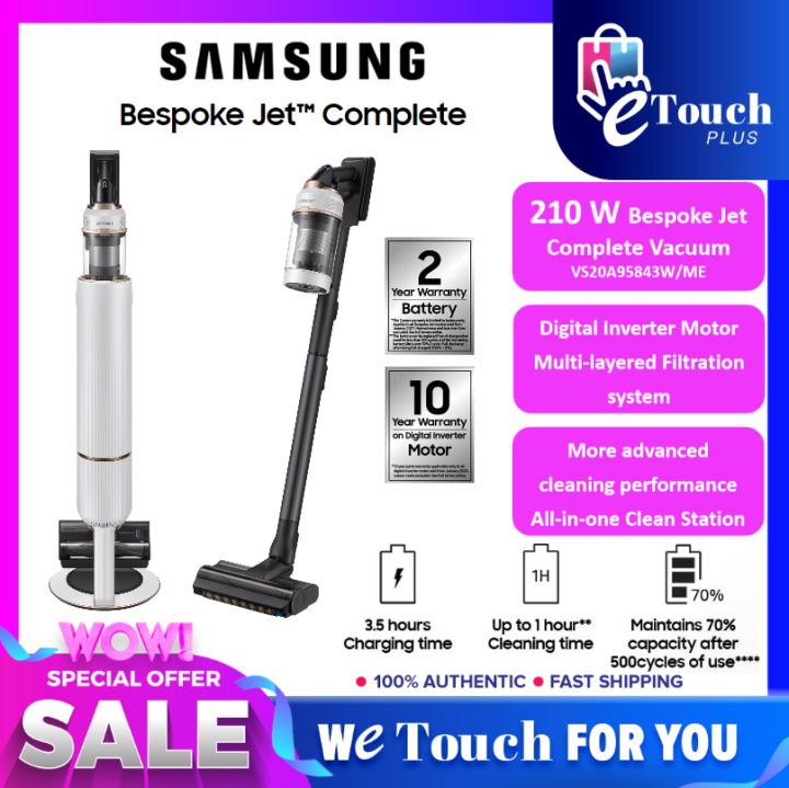Samsung BESPOKE Jet Complete All-In-One Vacuum Cleaner/ 99.999% Multi ...