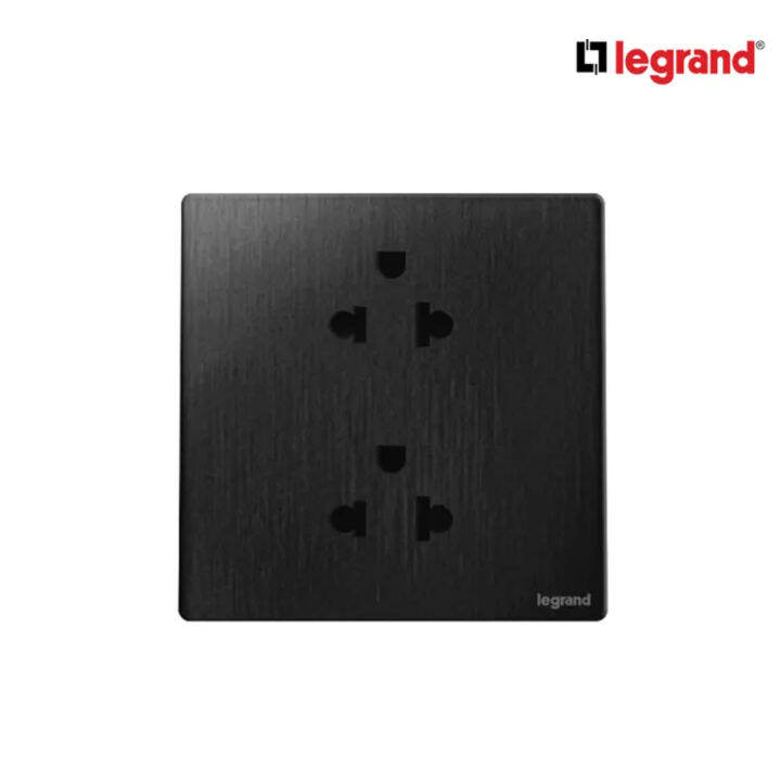 Legrand ปลั๊กเต้ารับคู่ Aluminium, 1G EURO-US 16A 2x2P+EARTH SOCKET สี ...