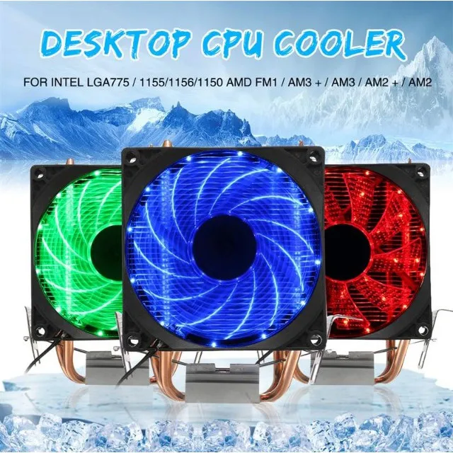 Coolerman 2heatpipe Twin fan CPU Cooler Amd Intel | Lazada PH