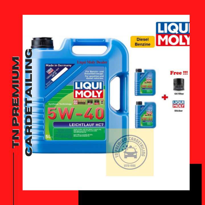 Liqui Moly 5W-40 Leichtlauf HC7 ขนาด 7 ลิตร แถมกรองตรงรุ่น | Lazada.co.th