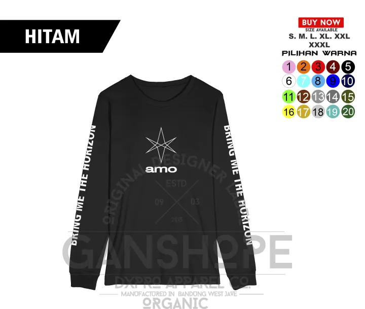 KAOS BAJU DISTRO MUSIK/BAND BMTH AMO LONGSLEEVE/LENGAN PANJANG | Lazada ...